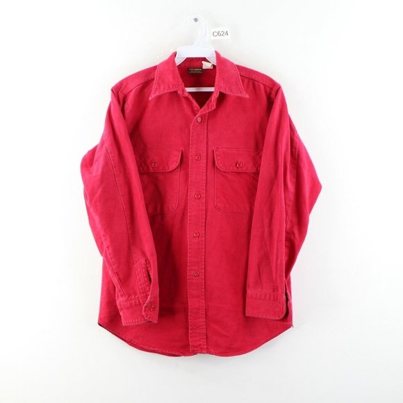 Vintage | Shirts | Vintage Rockabilly Double Pocket Button Shirt Red ...